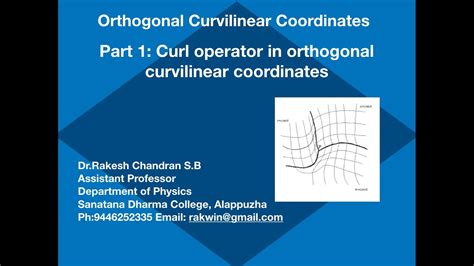 orthogonal curvilinear coordinates part 1 curl operator in orthogonal coordinate system youtube
