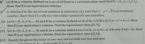 let r be a relation defined on a set of all lines in a cartesian plane su