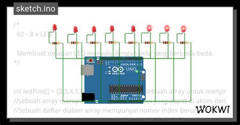 Wokwi Lampu LED Wokwi ESP32 STM32 Arduino Simulator