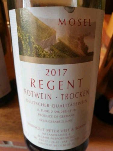 Weingut Peter Veit Et Sohn Regent Rotwein Trocken Vivino US