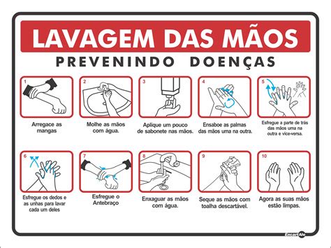 Placas de Higienização das mãos EncartALE Papelaria Pará Minas