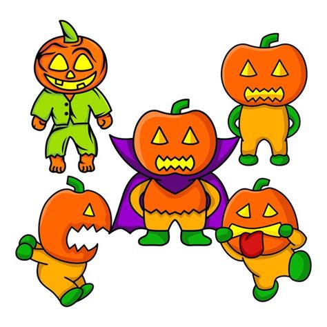 Premium Vector Halloween Character Illustration Vector Bundle