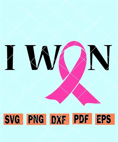 I Won Svg Breast Cancer Svg Cancer Svg Cancer Ribbon Svg Cancer