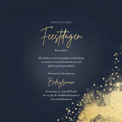 Stijlvolle Zakelijke Kerstkaart Feestdagen Kaartje2go