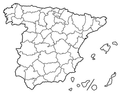Mapas de españa para colorear y descargar Colorear imágenes