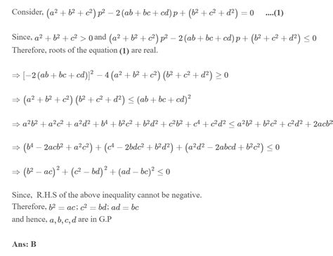 if a b c d and p are distinct real numbers such that a 2 b 2 c 2 p 2 2 ab bc