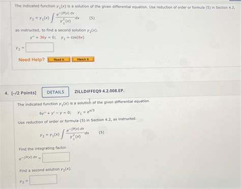 solved the indicated function y1 x is a solution of the