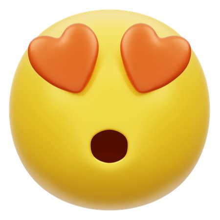 9 740 Emoji Ojos De Corazon Volador Ilustraciones 3D Free In PNG