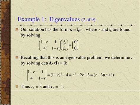 Ppt Ch Homogeneous Linear Systems With Constant Coefficients
