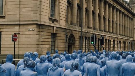 An American Filled A Uk Town Full Of Blue Naked People For Art Youtube