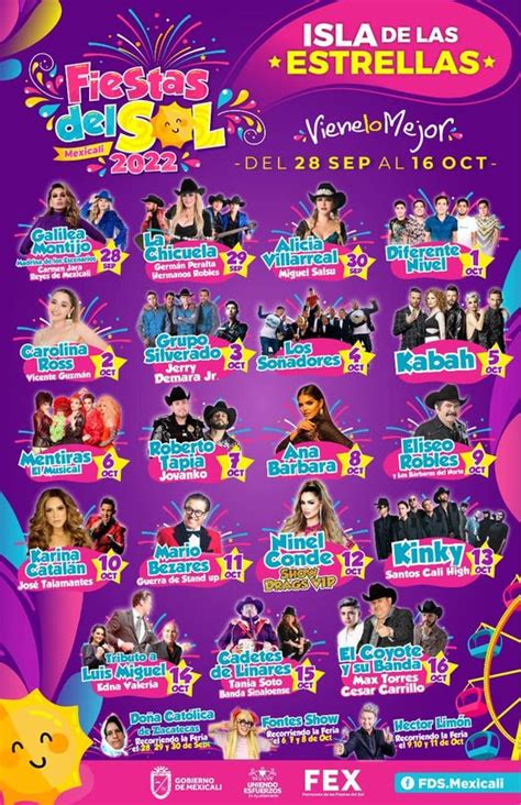 Cartelera Fiestas Del Sol Mexicali T Bidget Kariotta
