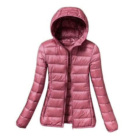 Doudoune à Capuche Femme Ultra Légère Duvet Doudoune Courte Doudoune