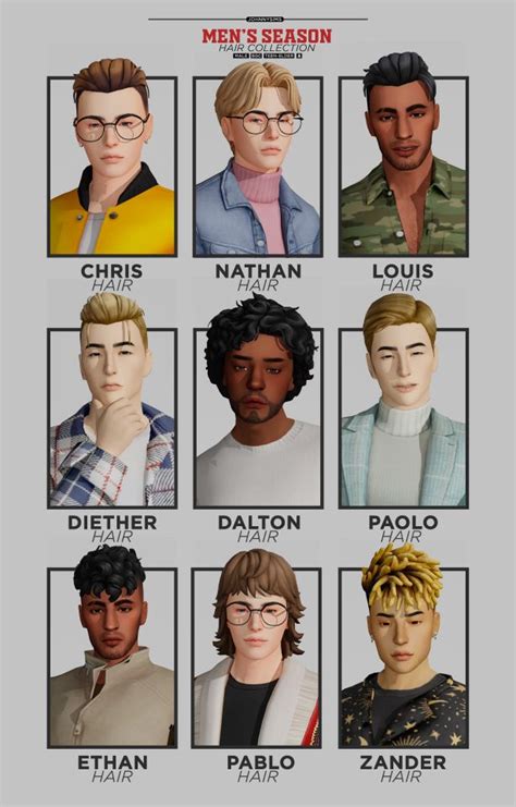 Men S Season Hair Collection JohnnySims Sims 4 Characters Sims 4