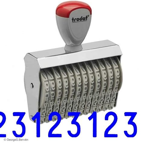 Sello Numerador Manual Trodat 15912 De 9mm