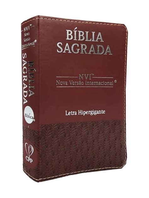Bíblia Sagrada NVI Letra Hipergigante Capa Luxo Bordô GerizimBooks
