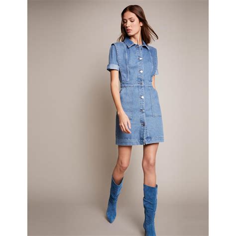 Robe ajustée à manches courtes en jean 3 SUISSES