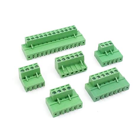 5 08mm Pitch PCB Plug In Screw Terminal Blocks Plug Straight Pin Header