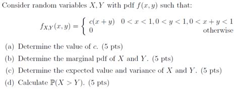 solved consider random variables x y with pdff x y such