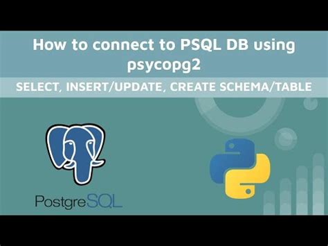 How To Connect To PSQL Database Using Psycopg2 Python YouTube
