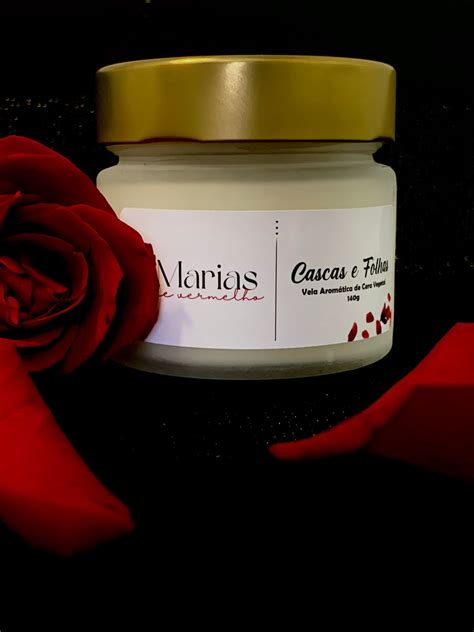 Vela Aromática Cascas e Folhas 140g Elo7 Produtos Especiais