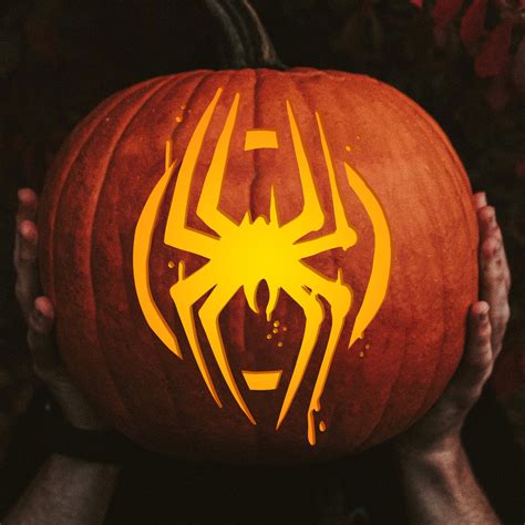 Spiderman Symbol Pumpkin Stencil