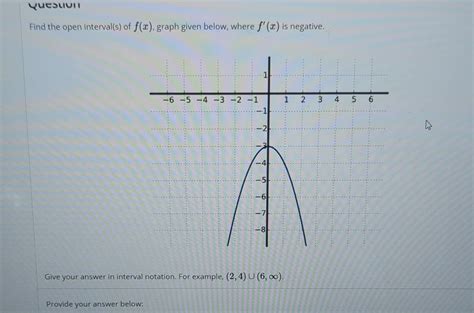 Solved Find The Open Interval S Of F X Graph Given Below Chegg
