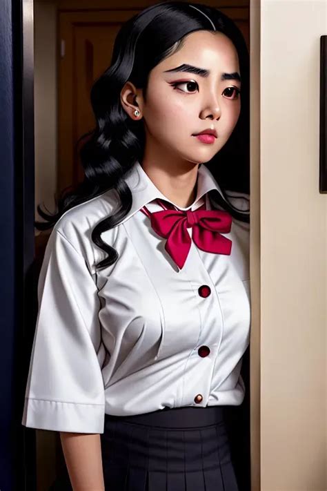 Dopamine Girl Whole Body In Picture A Oil Painting Of Nezuko Kamado