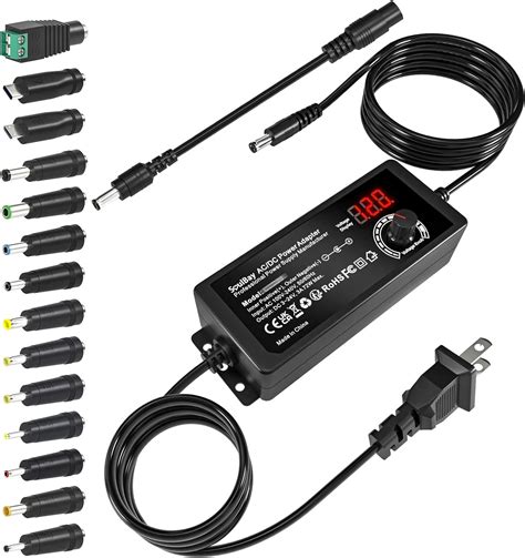 Amazon SoulBay Universal AC DC Power Supply Adapter 72W 3V To 24V