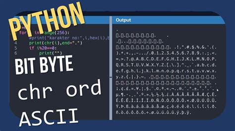 python İle bilgisayar 1 0 dan İbarettir kavramını anlamak bit byte chr ord ascii tablosu