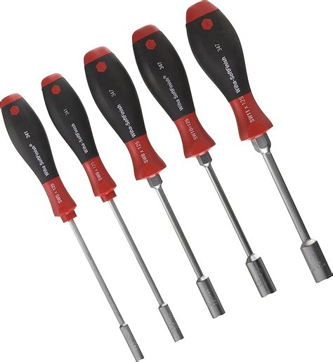 Wiha Tools Soft Finish Grip Nut Driver With Hex Bolster Metric