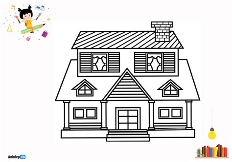 Tổng hợp 84 về tranh tô màu ngôi nhà mới nhất coedo vn
