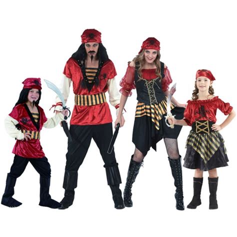 DisfracesJarana Familia De Piratas Rojos Comprar Disfraces Para