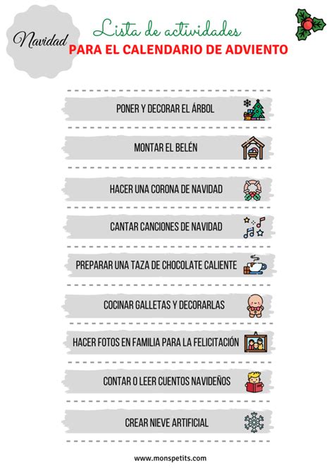 Ideas Y Actividades Para El Calendario De Adviento Con Imprimible
