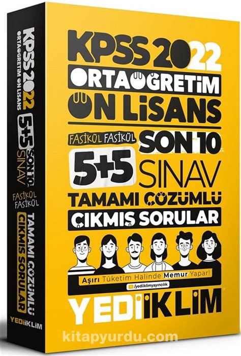 2022 KPSS Ortaöğretim Ön Lisans GY GK Son 10 Sınav Tamamı Çözümlü