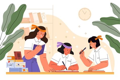 Ilustración de examen de ingreso a la universidad dibujado a mano