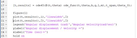 simulating motion of simple pendulum by solving second order ode skill lync
