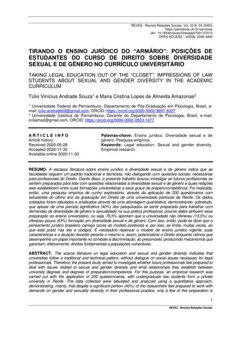 PDF Tirando o ensino jurídico do armário posições de estudantes do
