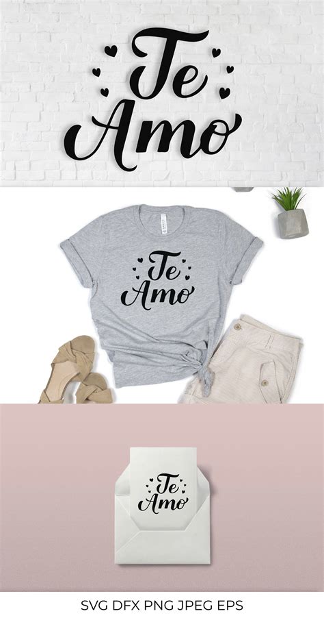Te Amo Love You Spanish Text Calligraphy Vector Image 536