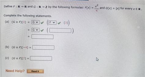 solved define f r→r and g r→z by the following formulas