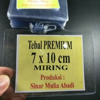 Jual Plastik Name Tag 7 X 10 Miring Tebal PREMIUM Kantong ID Card