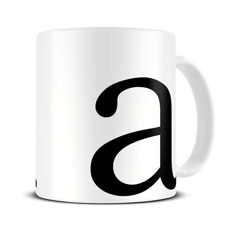 Monogrammed Mug Personalized Typography Letter Coffee Mug Etsy UK
