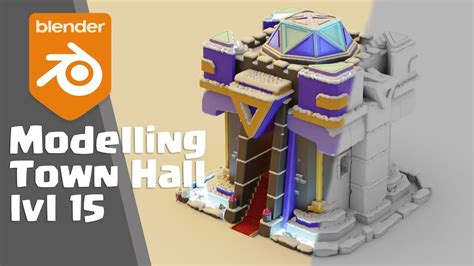 Town Hall 15 Time Lapse Modelling Blender YouTube
