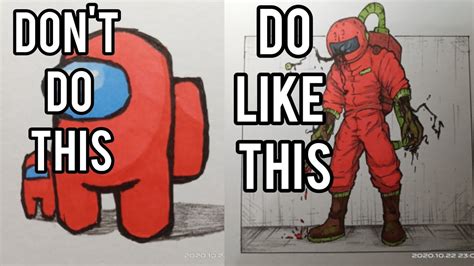 Among Us Tutorial Draw Imposter YouTube