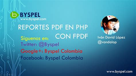 crear reportes con php tcpdf y mysql youtube
