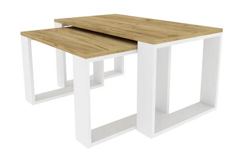 ZESTAW STOLIK KAWOWY ŁAWA LOFT DĄB CRAFT 90x50 STODA26 Cena Opinie