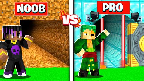 NOOB Vs PRO SAFEST SECURITY TUNNEL BUILD CHALLENGE Minecraft YouTube