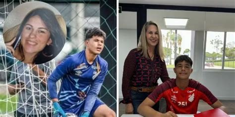 Filho de Eliza Samudio Bruninho assina 1º contrato no dia em que a mãe