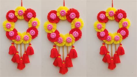 Beautiful Easy Woolen Wall Hanging Woolen Flower Wall Hanging Woolen