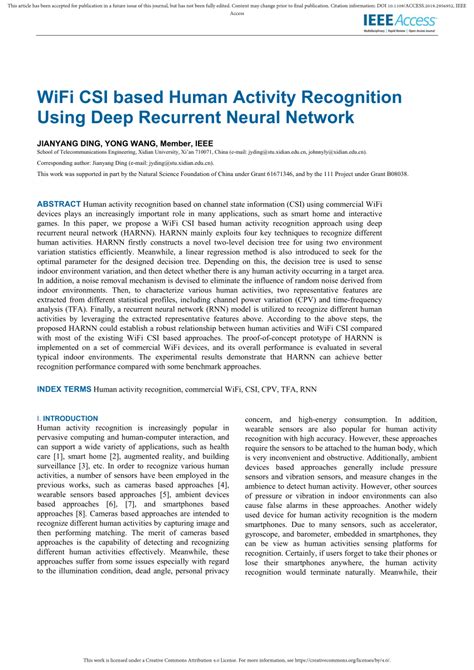 pdf wifi csi based human activity recognition using deep recurrent neural network