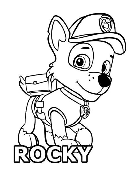 Rocky Psi Patrol Kolorowanka Malowanka